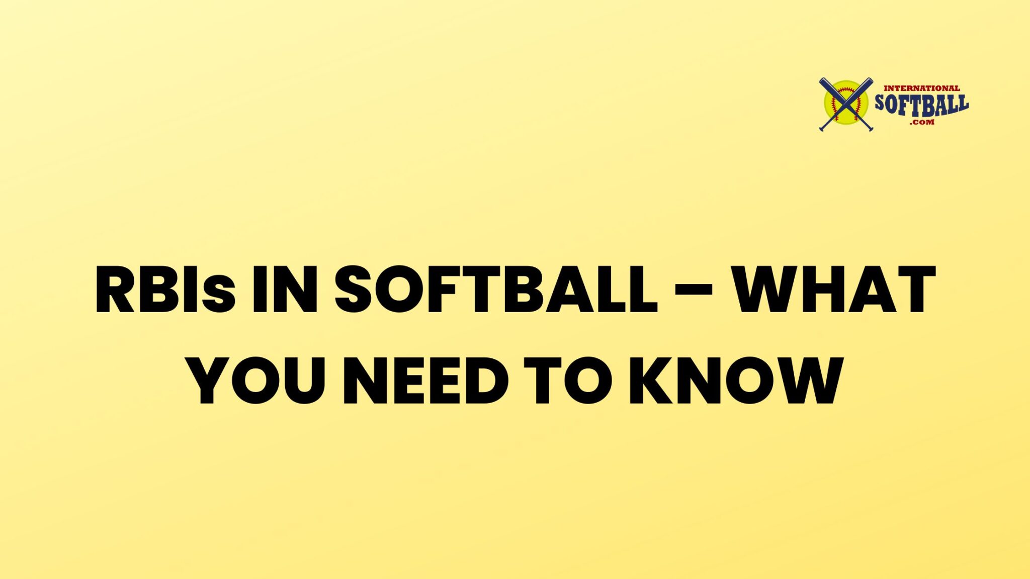 RBIs in Softball - What You Need To Know - International Softball