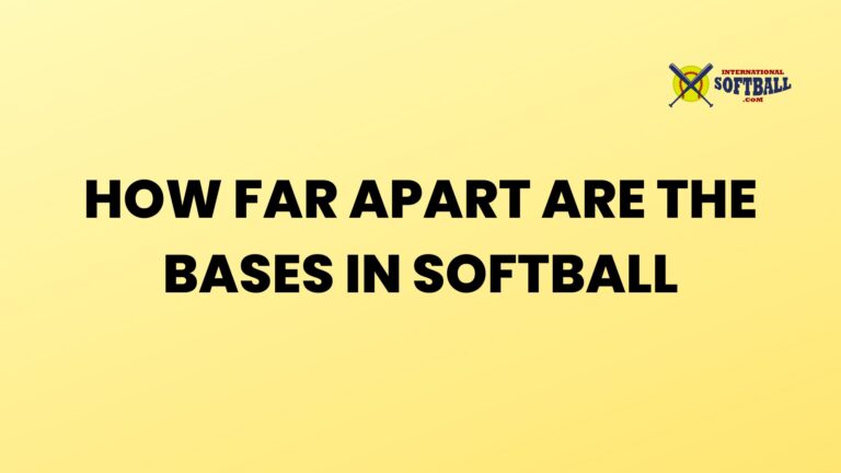 How Far Apart are the Bases in Softball? - International Softball