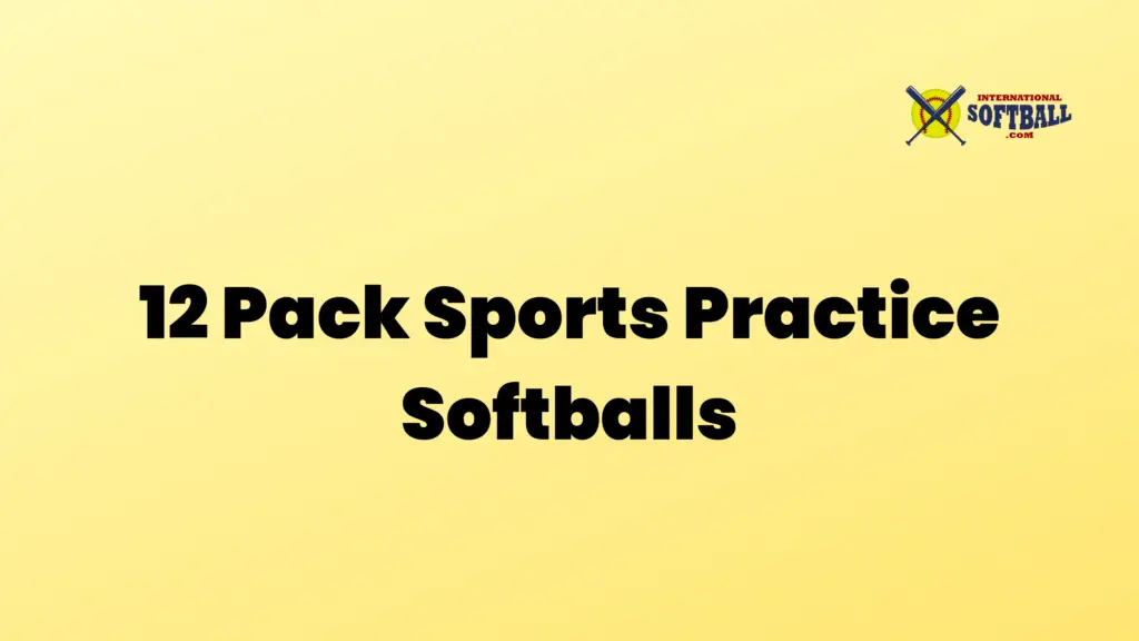 12 Pack Sports Practice Softballs - International Softball